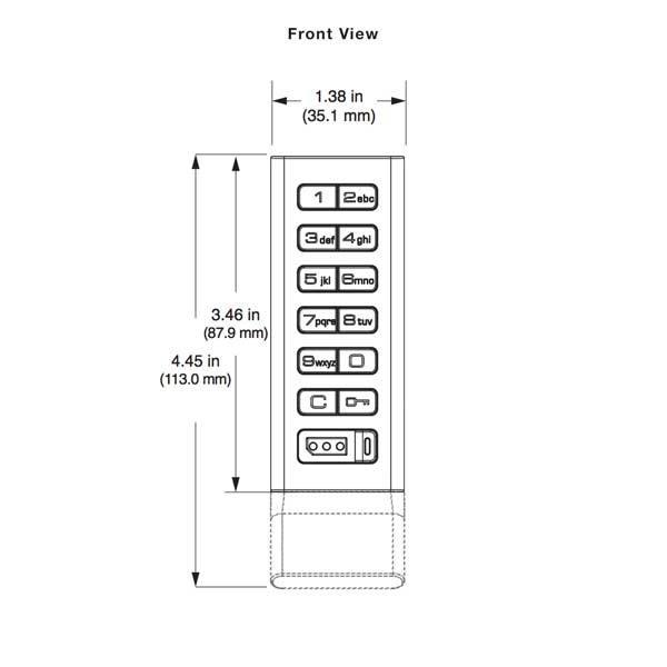 Digilock Axis Lock Slim Keypad Without Pull Handle - OjiSmart